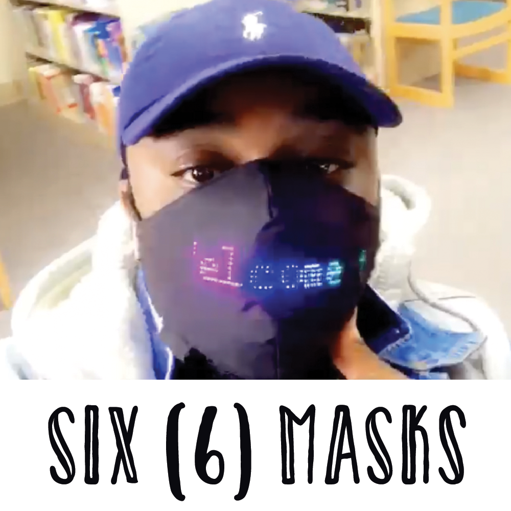 6 Led Scrolling Masks - Six (6) Masks - Most Popular - Free Express Sh ...
